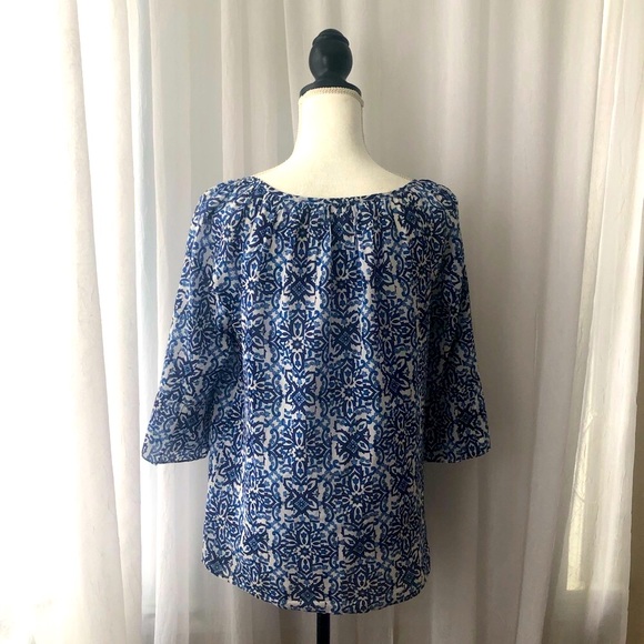 Milly | Tops | Milly Cotton Elbow Length Blouse | Poshmark